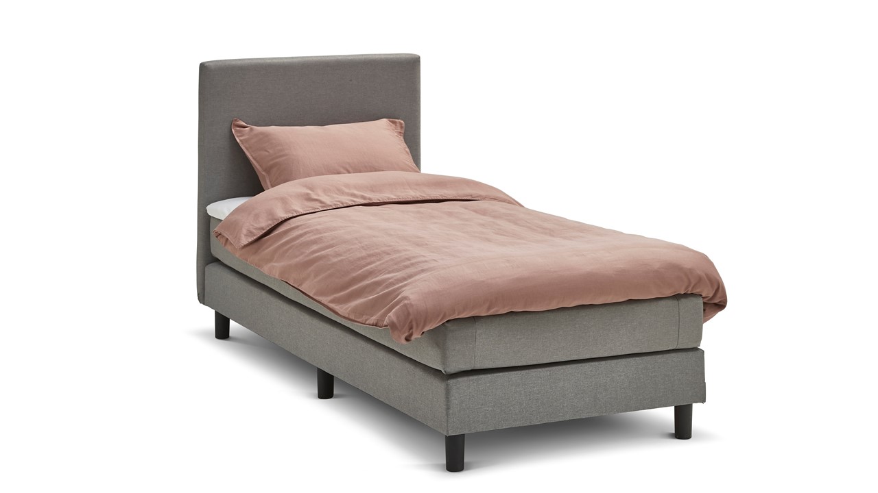 Boxspring Boston vlak met gestoffeerd matras 1-persoons | Beddenreus